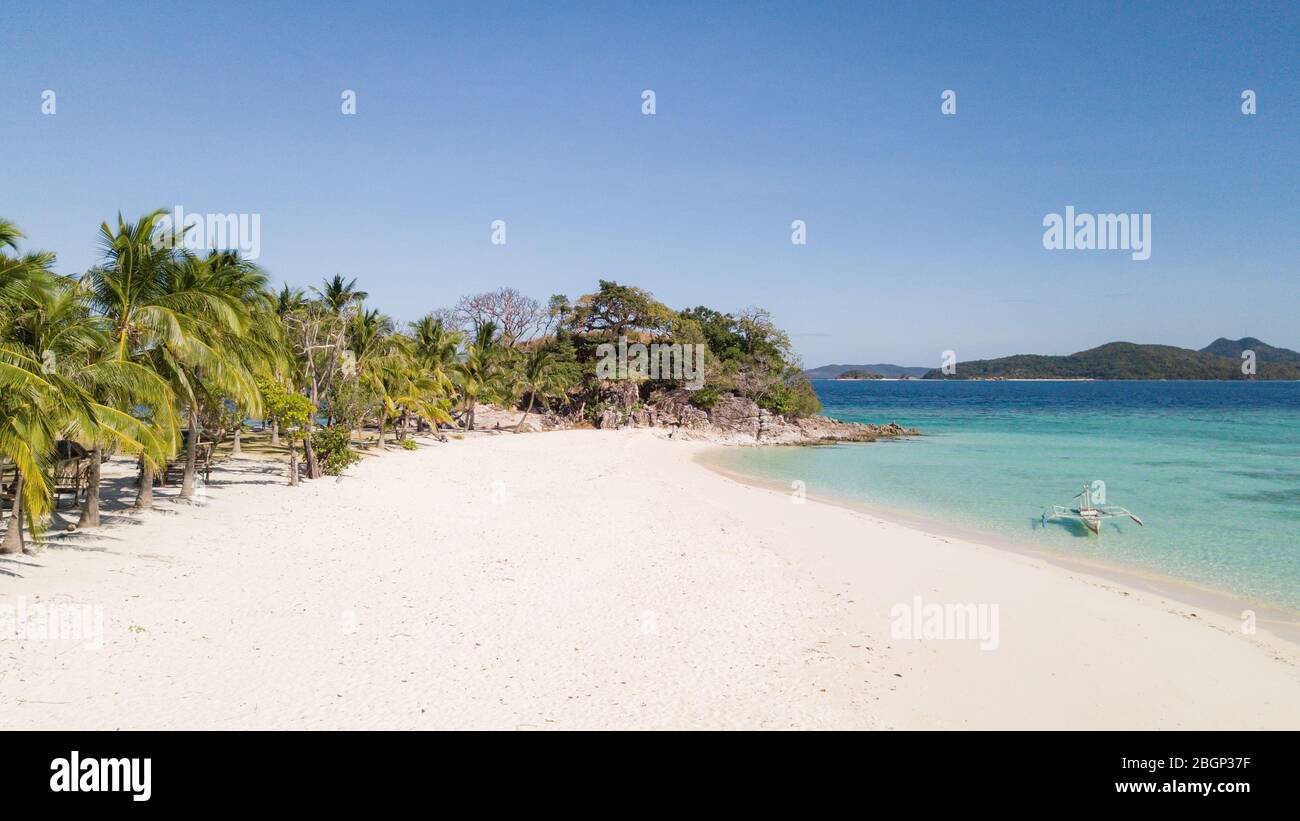 Aerial view on fantastic tropical white sand beach islands of ...
