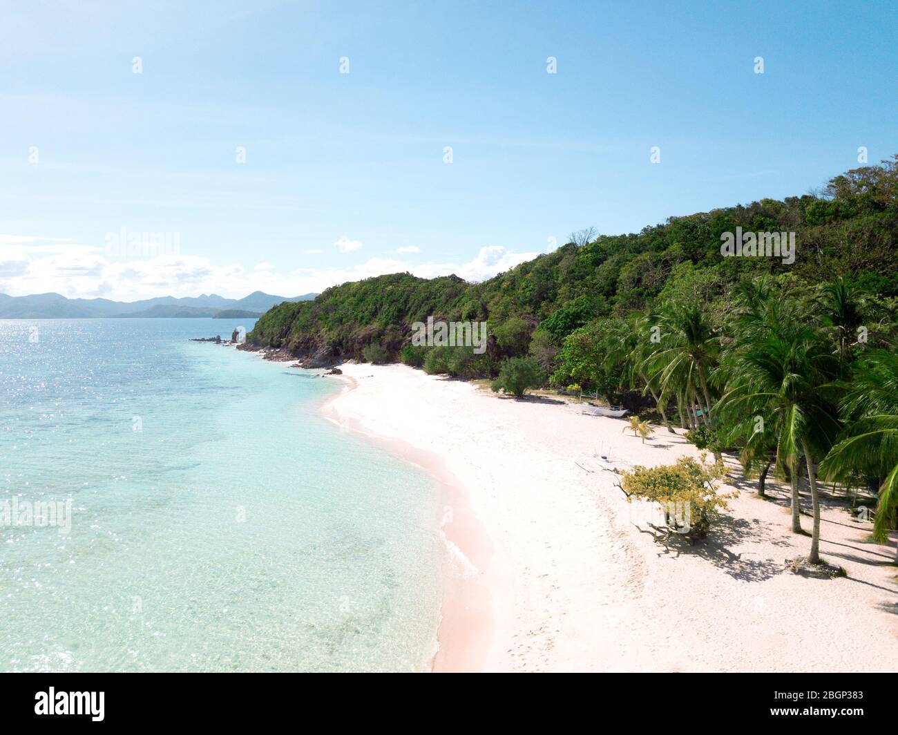 Aerial view on fantastic tropical white sand beach islands of ...