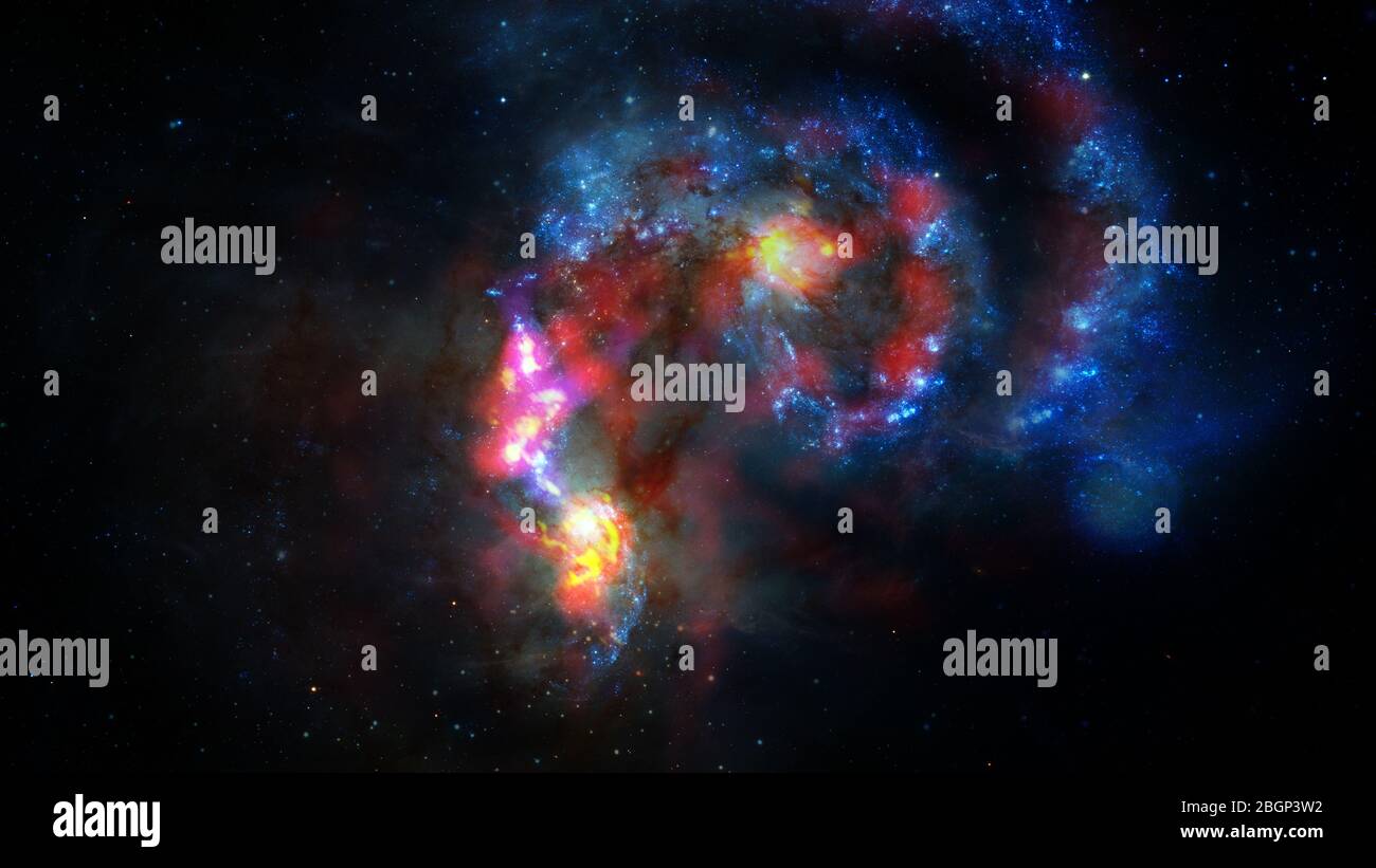 Giant spiral disk of stars, dust and gas. Elements of this image ...