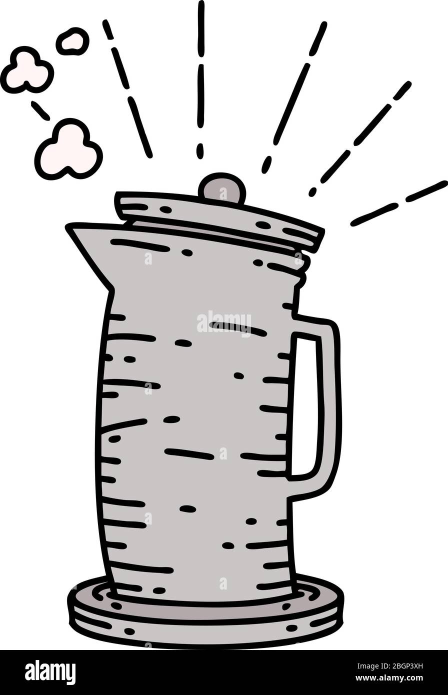 illustration of a traditional tattoo style coffee jug Stock Vector ...