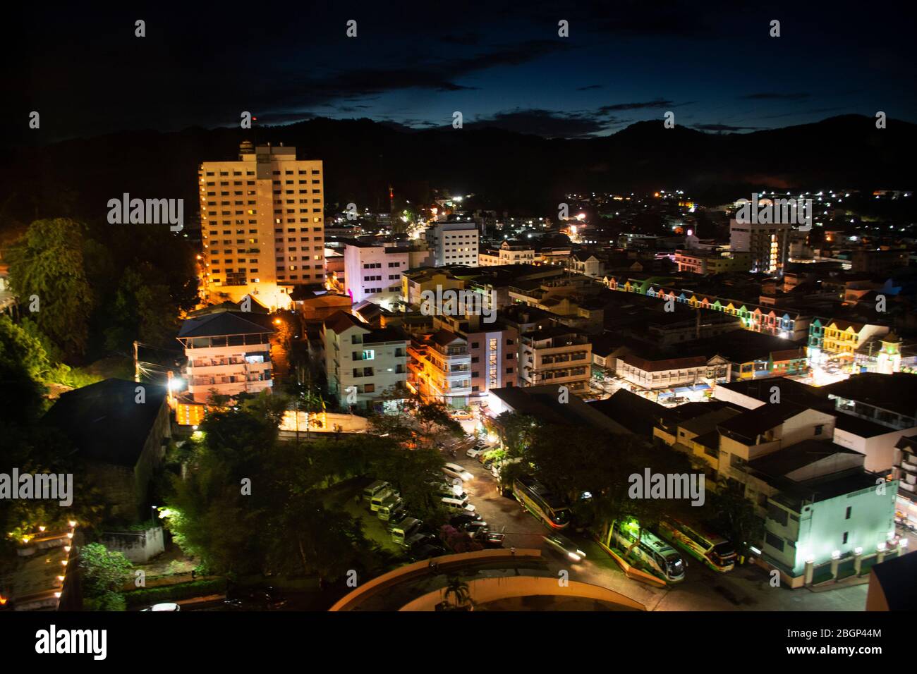YALA, THAILAND - August 16 : Aerial view landscape and cityscape with ...