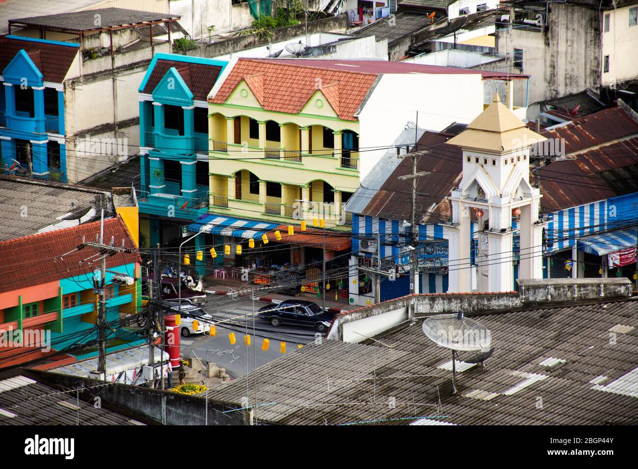 YALA, THAILAND - August 16 : Aerial view landscape and cityscape with ...
