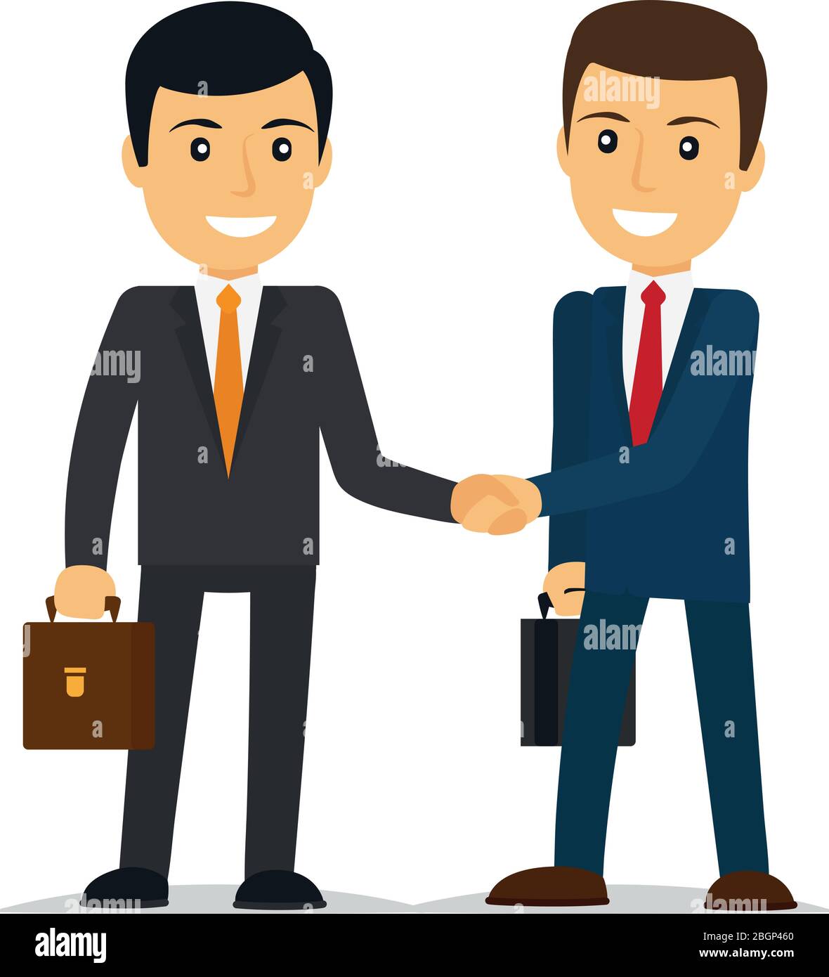Business Shaking Hands Cartoon
