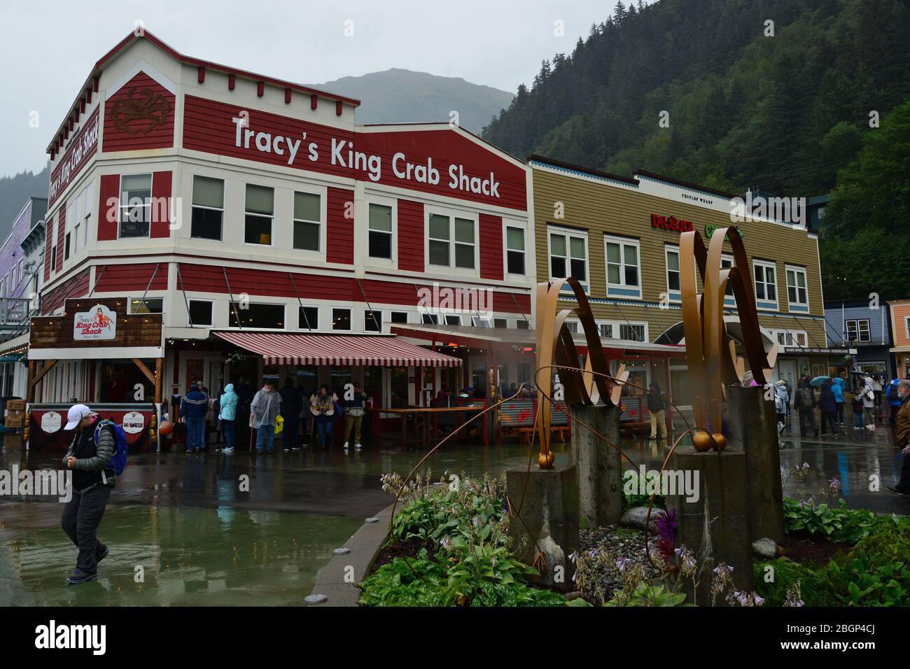 A rainy afternoon in the Alaskan capital city, Juneau, USA Stock Photo ...