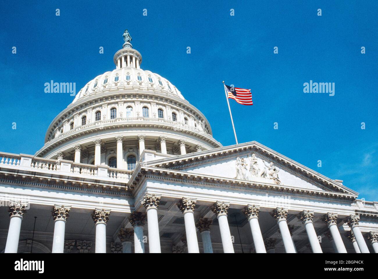 The magnificent dome on the United States Capitol or Capitol Building ...