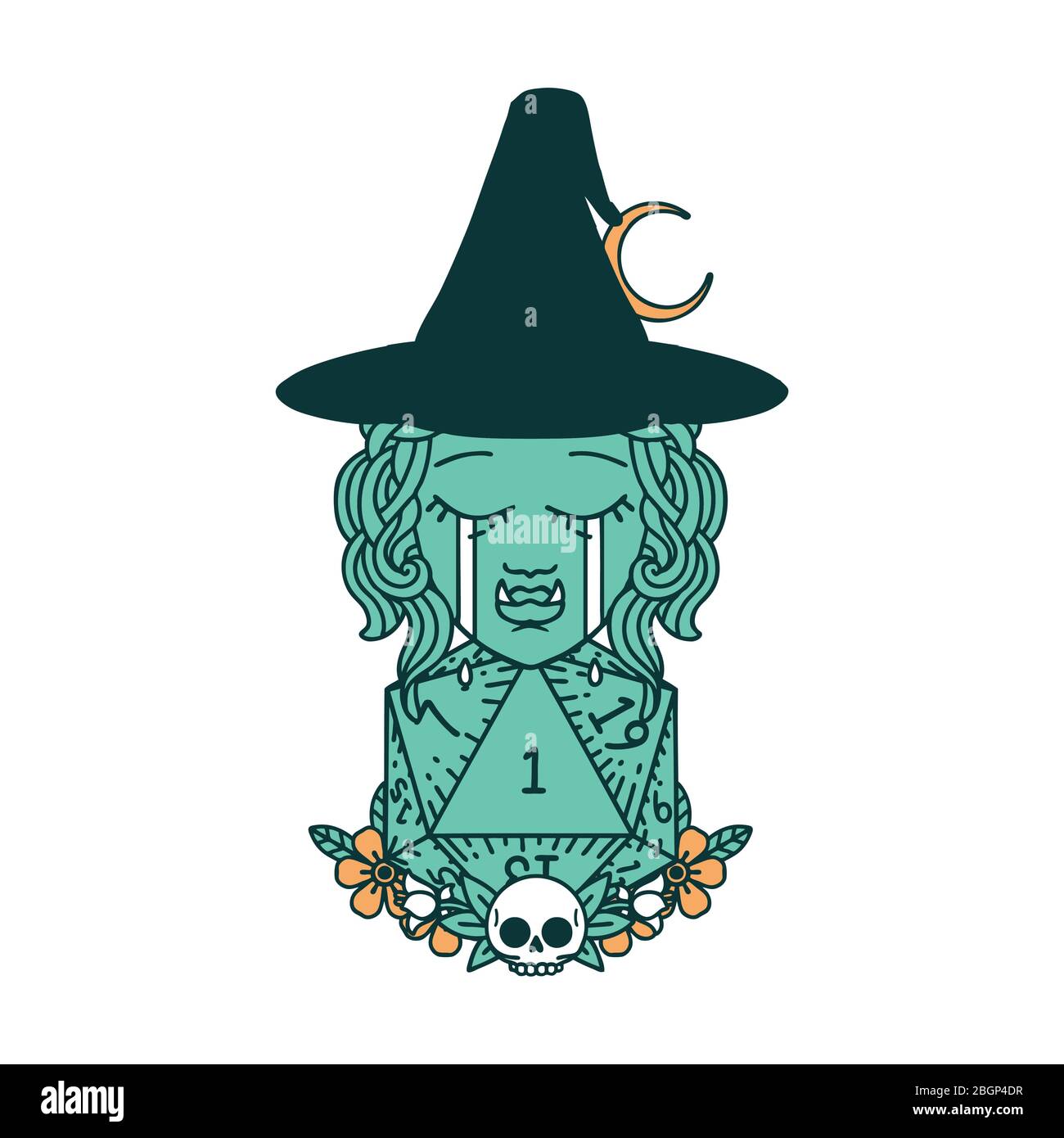 Sad witch Stock Vector Images - Alamy