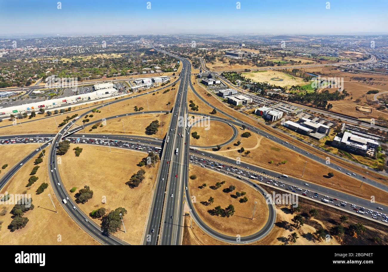 Aerial photo of Buccleugh Interchange Stock Photo - Alamy