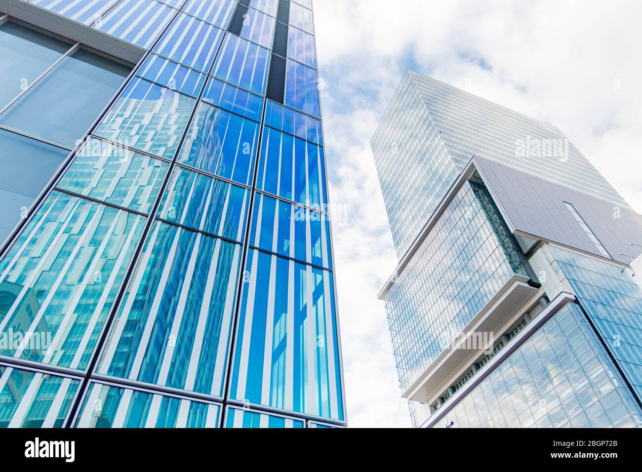 The beautiful view of modern buildings in Shibuya area in the middle of ...