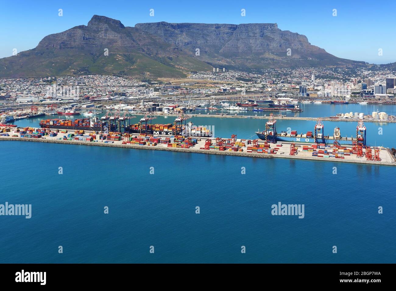 Aerial view of Cape Town Harbour and Container Terminal Stock Photo - Alamy