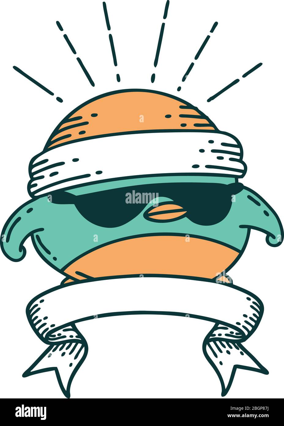 scroll banner with tattoo style cool robin Stock Vector Image & Art - Alamy