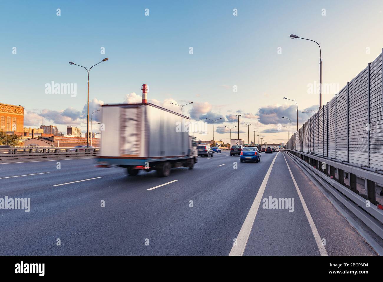 Cars moving on highway time hi-res stock photography and images - Alamy