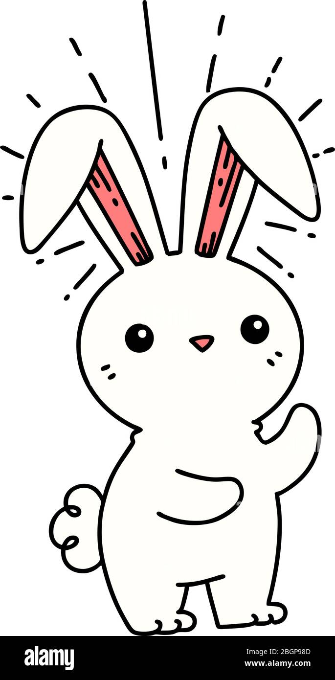 illustration of a traditional tattoo style cute bunny Stock Vector ...