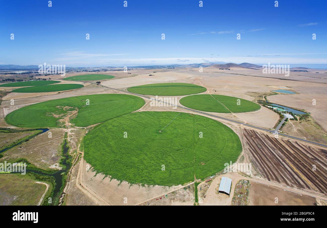 Aerial view of farming fields Stock Photo - Alamy