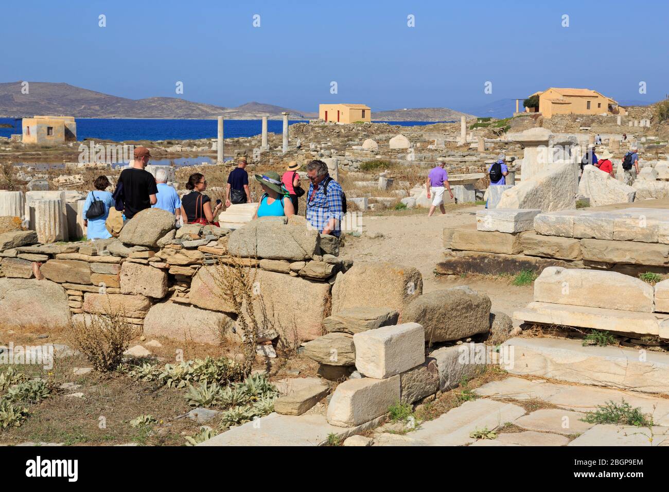 Delos archaeological ruins,Mykonos,Greece,Europe Stock Photo - Alamy