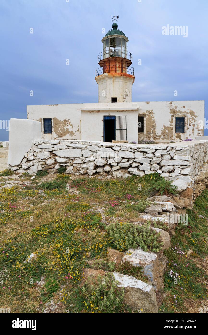 Armenistis lighthouse mykonos hi-res stock photography and images - Alamy