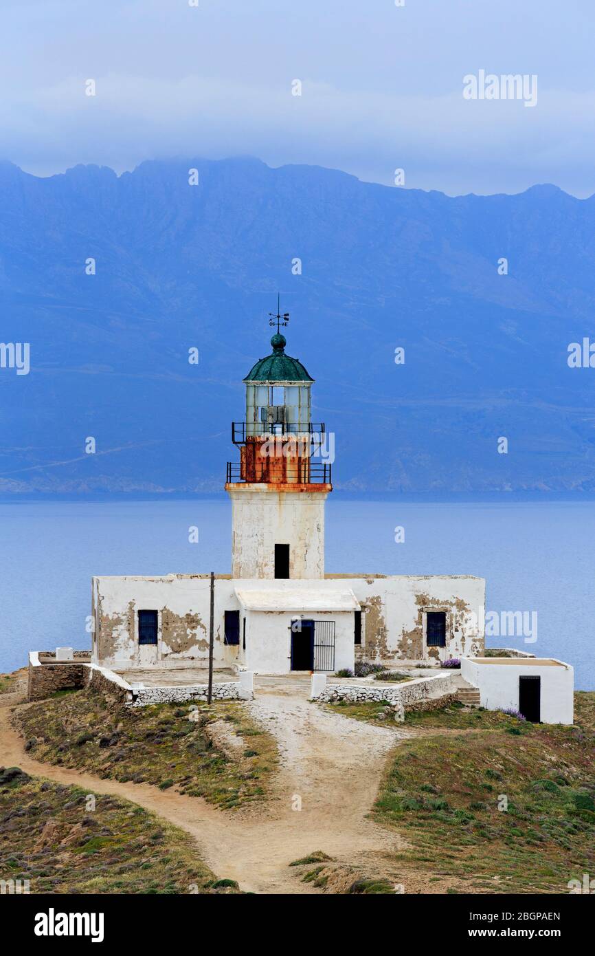 Armenistis lighthouse mykonos hi-res stock photography and images - Alamy