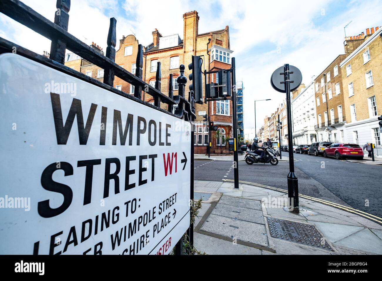 Wimple Street, City Of Westminster street sign- a landmark London ...