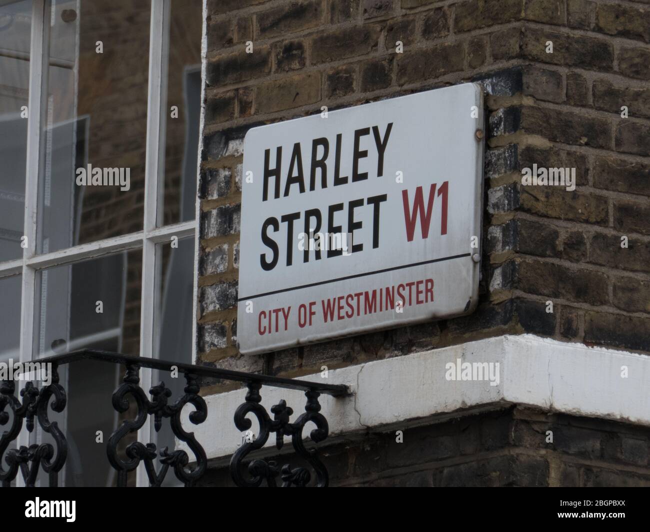 Harley Street, City Of Westminster street sign- a landmark London ...
