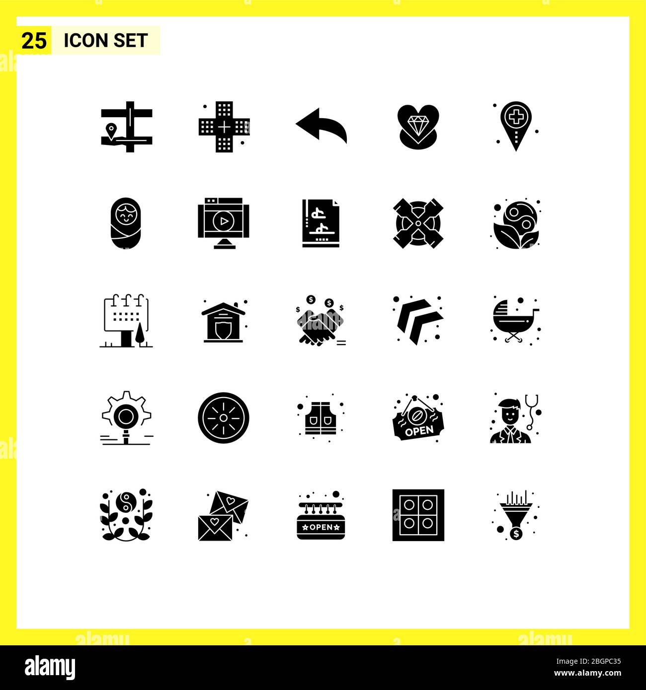 Map symbols hospital Stock Vector Images - Alamy