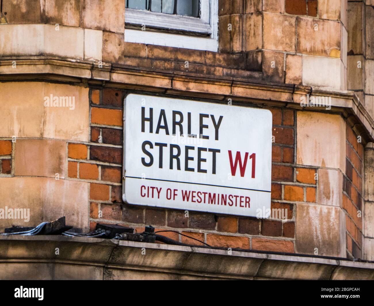Harley Street, City Of Westminster street sign- a landmark London ...