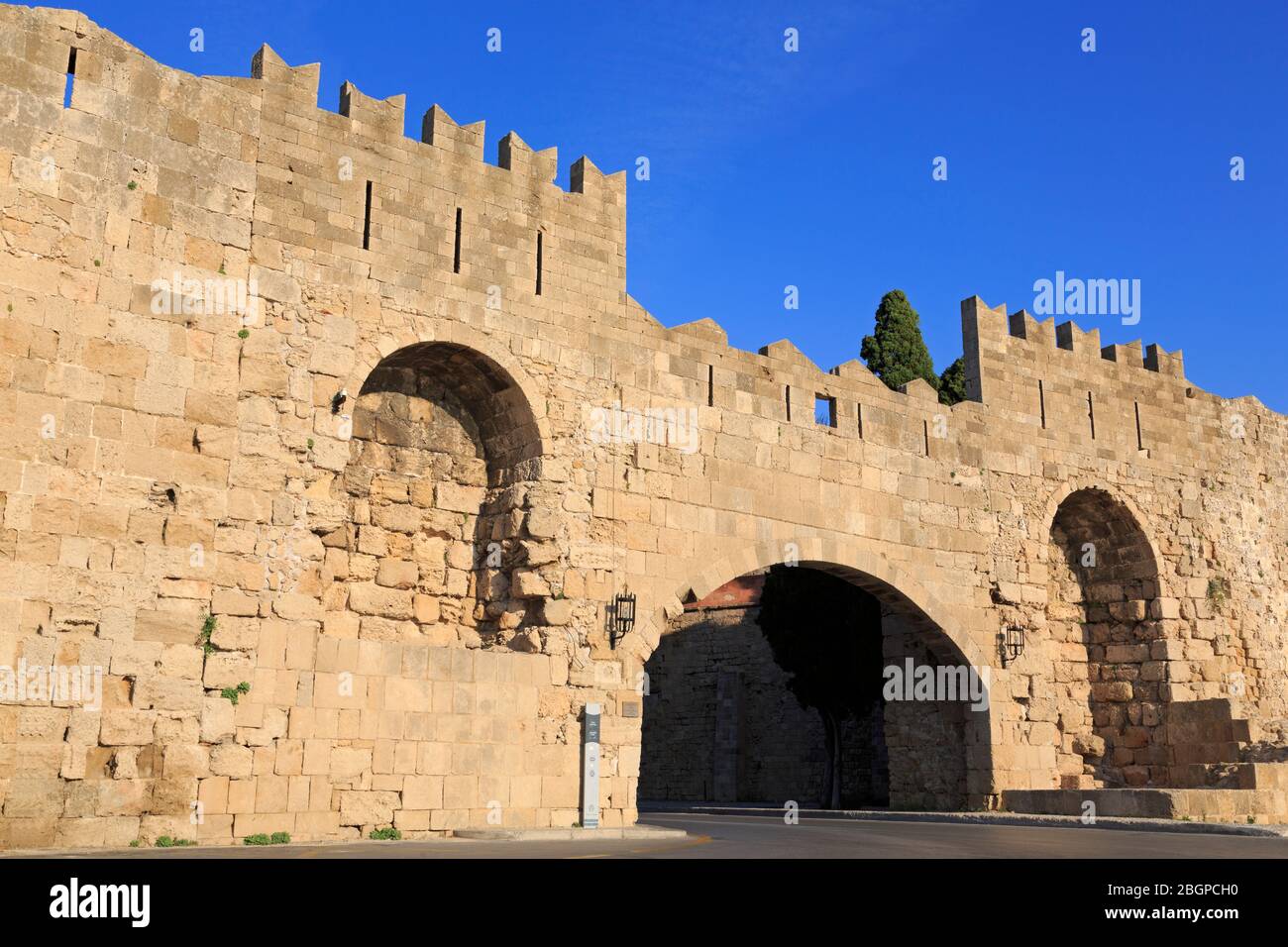 Arsenal Gate, Rhodes Island, Greece, Europe Stock Photo - Alamy