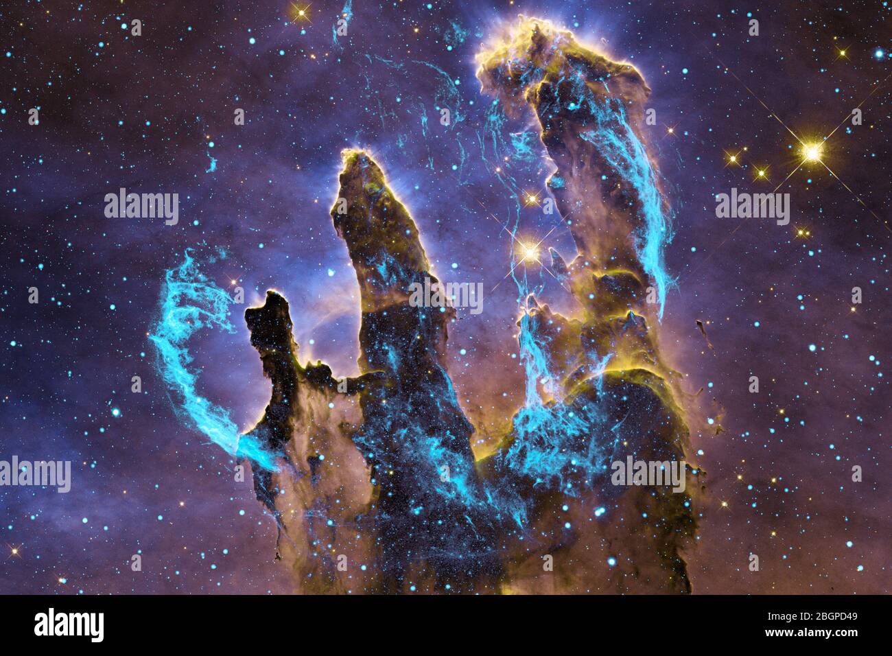 Deep space art. Starfield stardust, nebula and galaxy. Elements of this ...