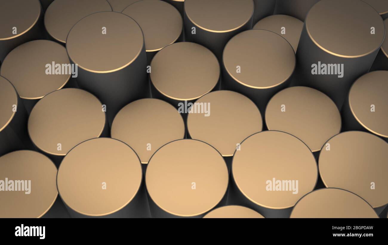 3D rendering of abstract cylindrical geometric surfaces in virtual ...