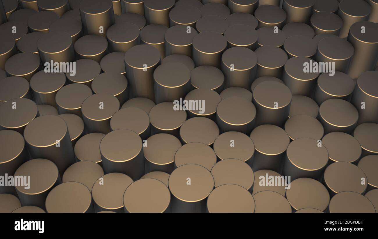 3D rendering of abstract cylindrical geometric surfaces in virtual ...