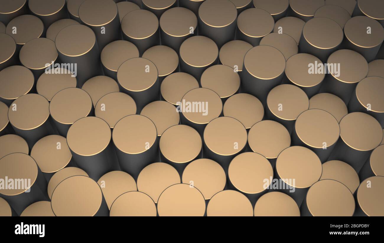 3D rendering of abstract cylindrical geometric surfaces in virtual ...
