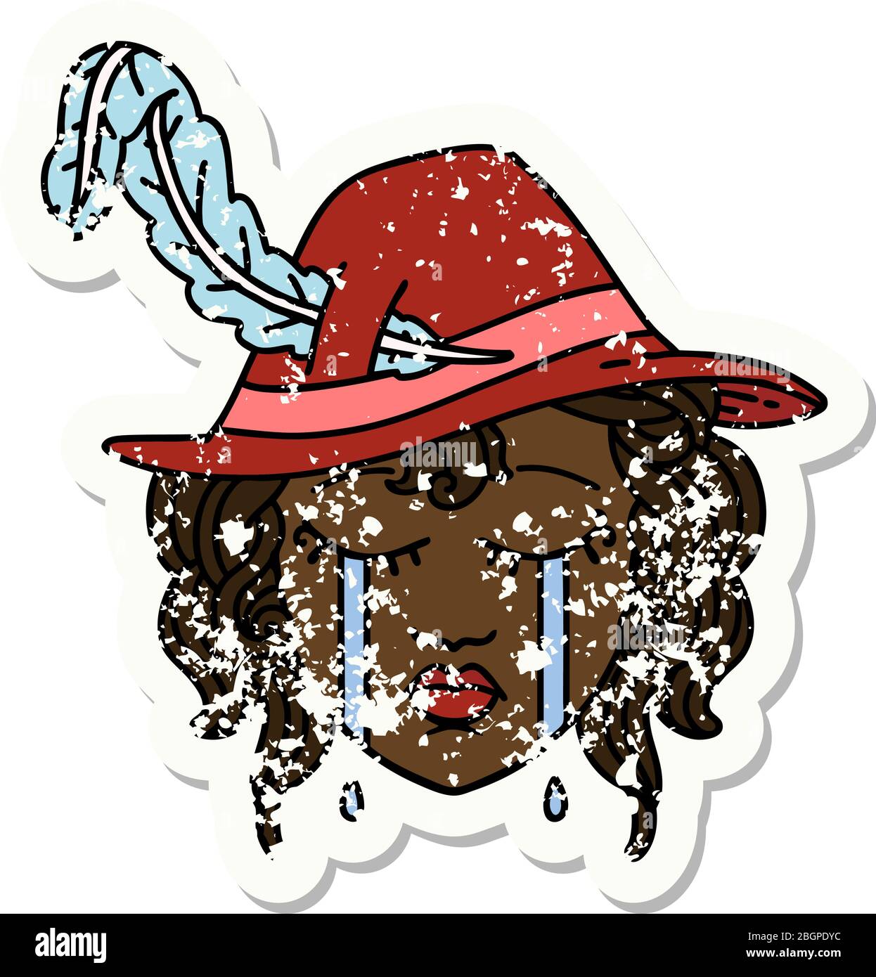 Retro Tattoo Style crying human bard Stock Vector Image & Art - Alamy
