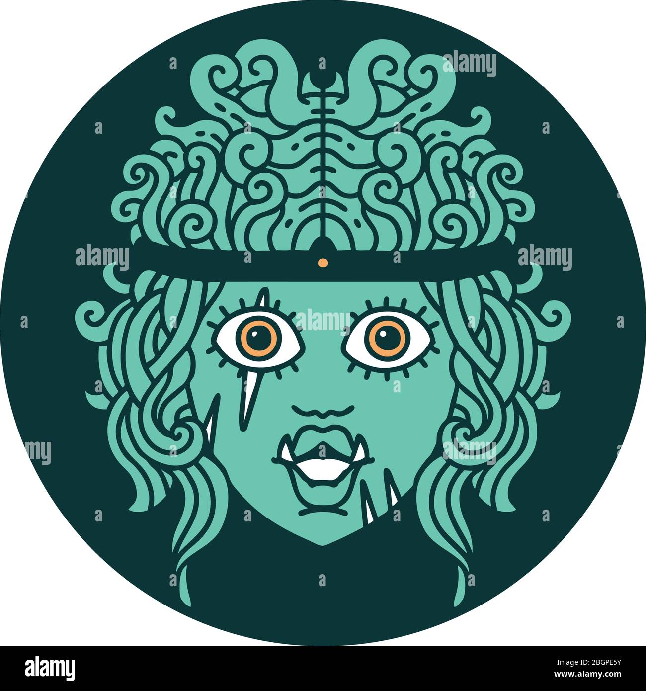 icon of orc barbarian character face Stock Vector Image & Art - Alamy