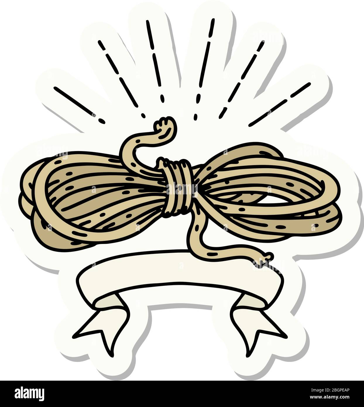 sticker of a tattoo style wound rope Stock Vector Image & Art - Alamy