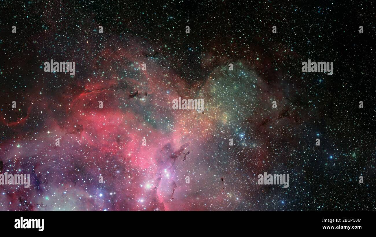 Infinite space background with nebulas and stars. This image elements ...