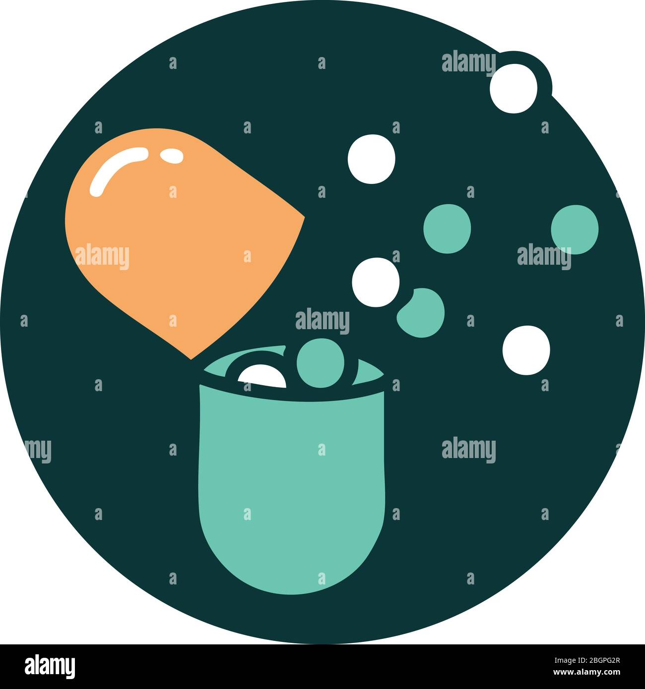 icon of burst open medical capsule pill Stock Vector Image & Art - Alamy