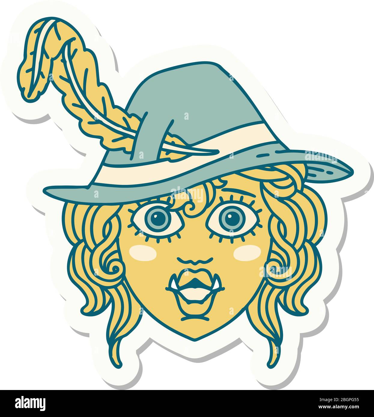 sticker of a orc bard character Stock Vector Image & Art - Alamy