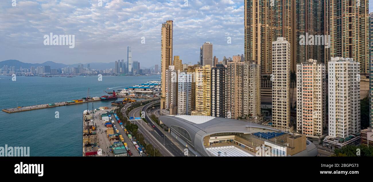 Private housing of Hong Kong from drone view Stock Photo - Alamy