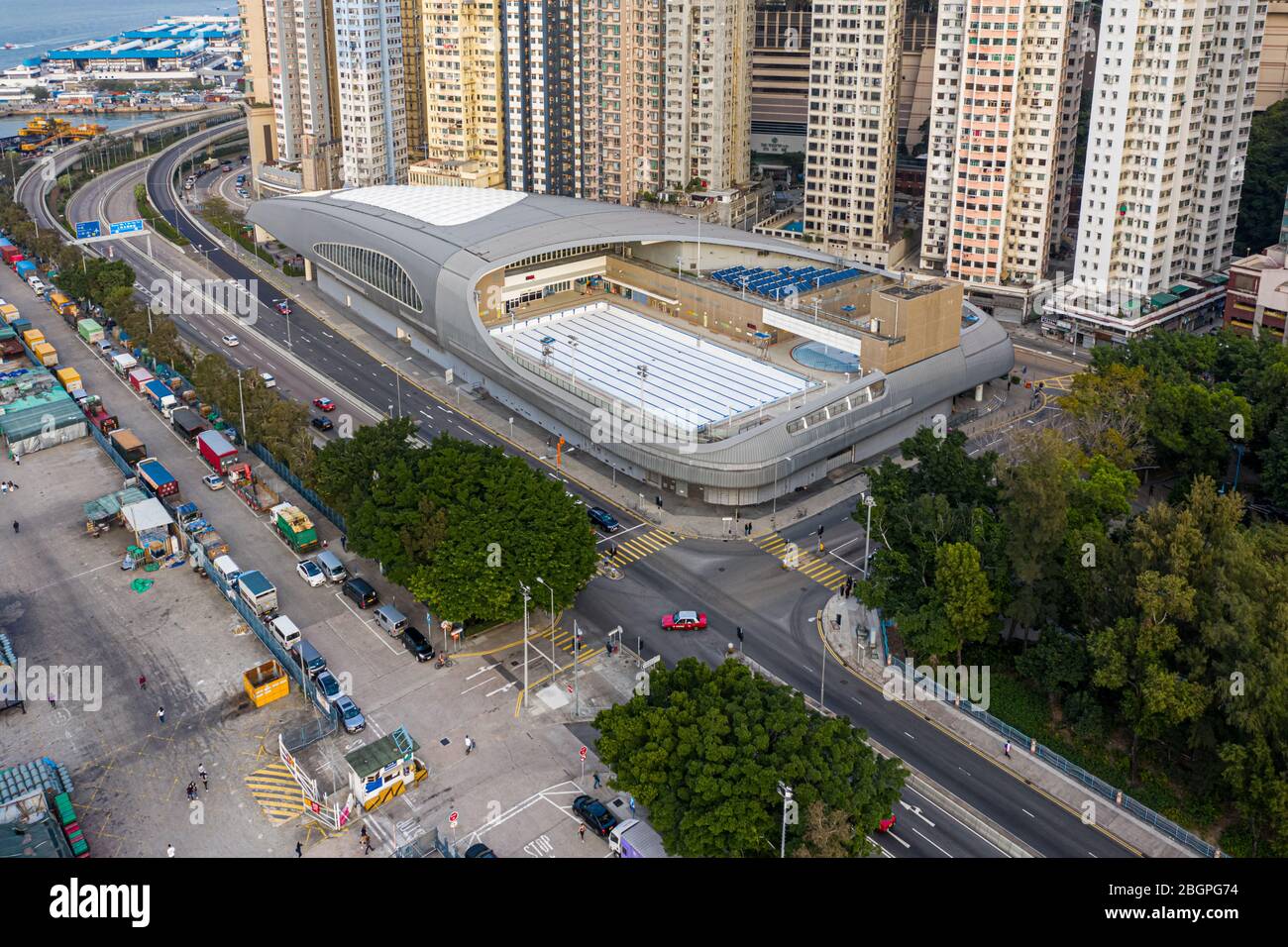 Private housing of Hong Kong from drone view Stock Photo - Alamy