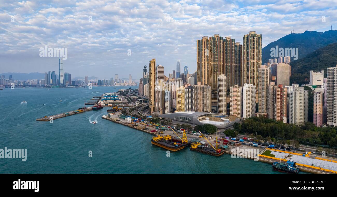 Private housing of Hong Kong from drone view Stock Photo - Alamy