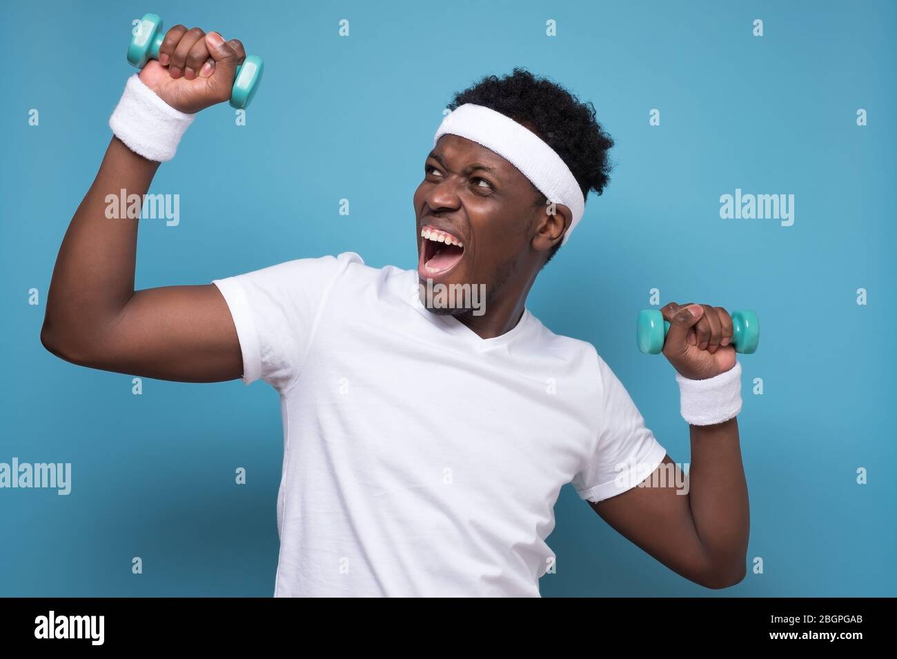 African american man fitness training hi-res stock photography and ...