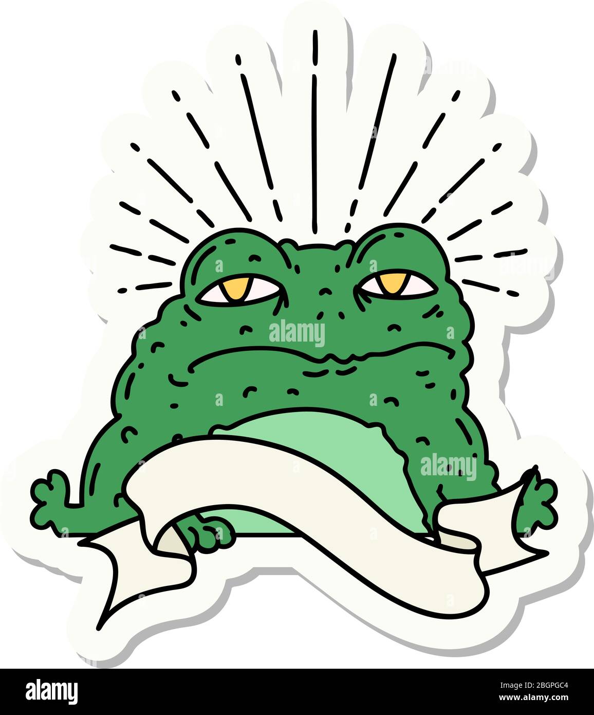 sticker of a tattoo style toad character Stock Vector Image & Art - Alamy