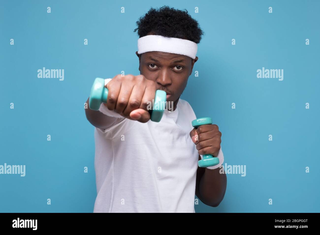 African american man fitness training hi-res stock photography and ...