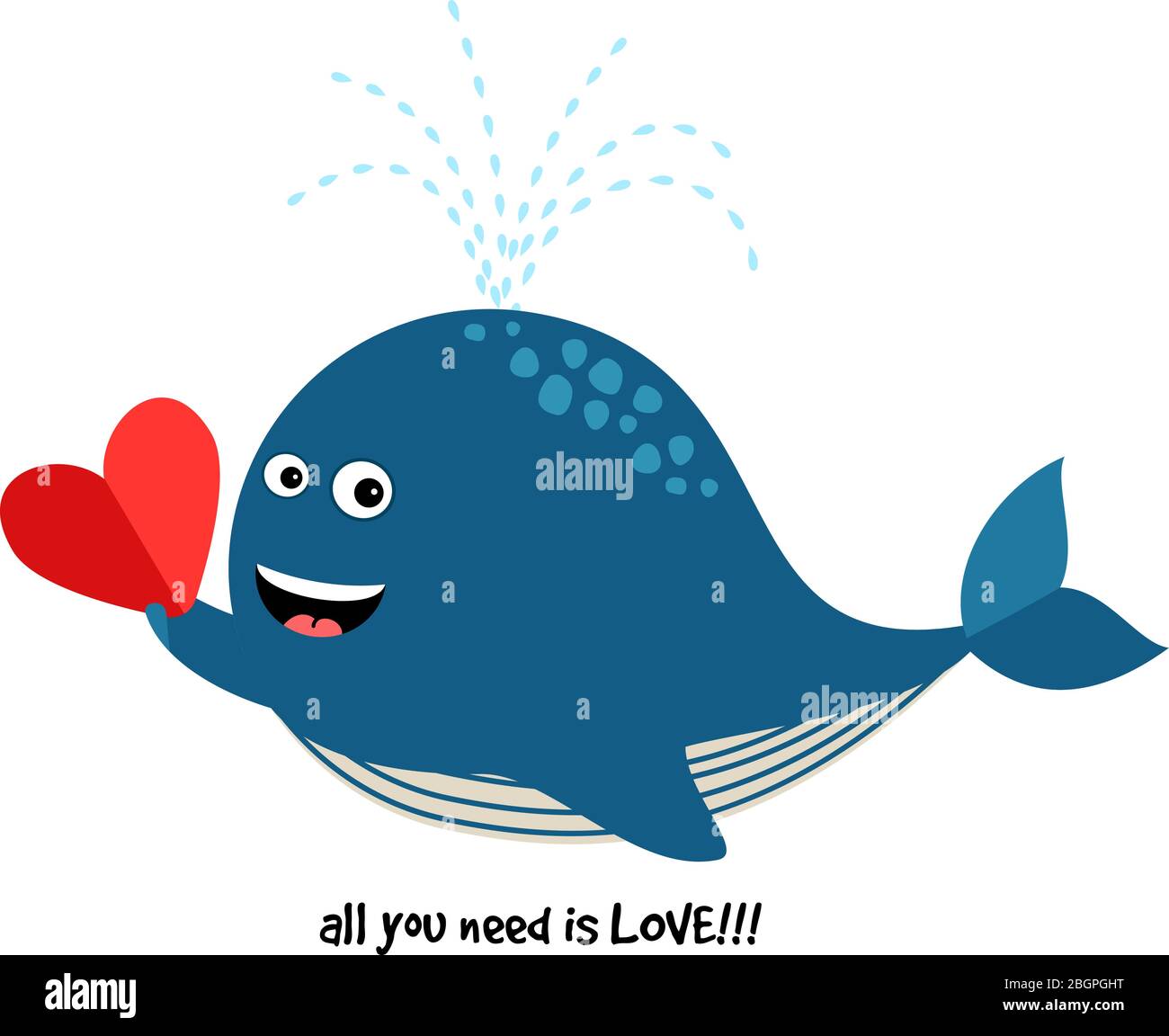Blue whale heart Cut Out Stock Images & Pictures - Alamy