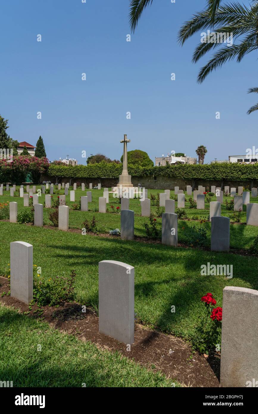 Israel, Haifa, British War Cemetery, The British War Cemetery, contains the graves of British ...