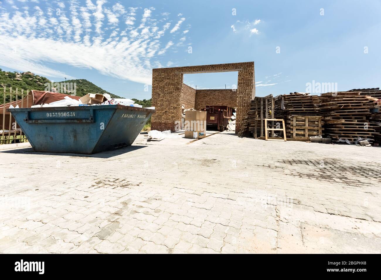 Nelspruit, South Africa - February 02, 2015: Waste removal and rubbish ...