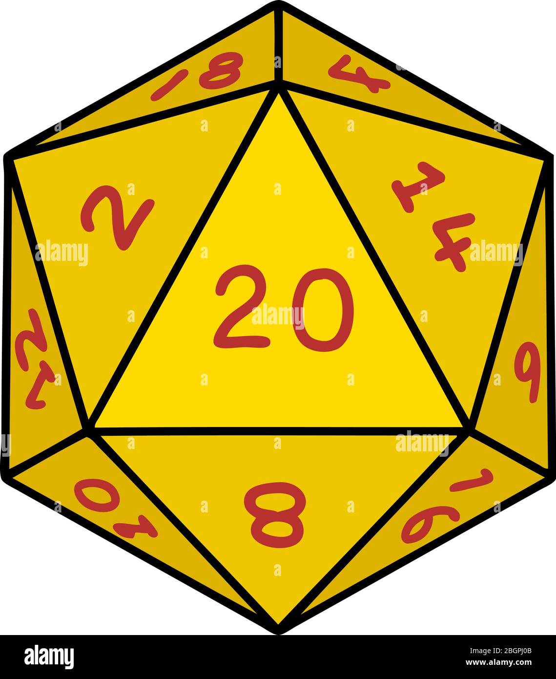 Retro Tattoo Style natural 20 D20 dice roll Stock Vector Image & Art ...