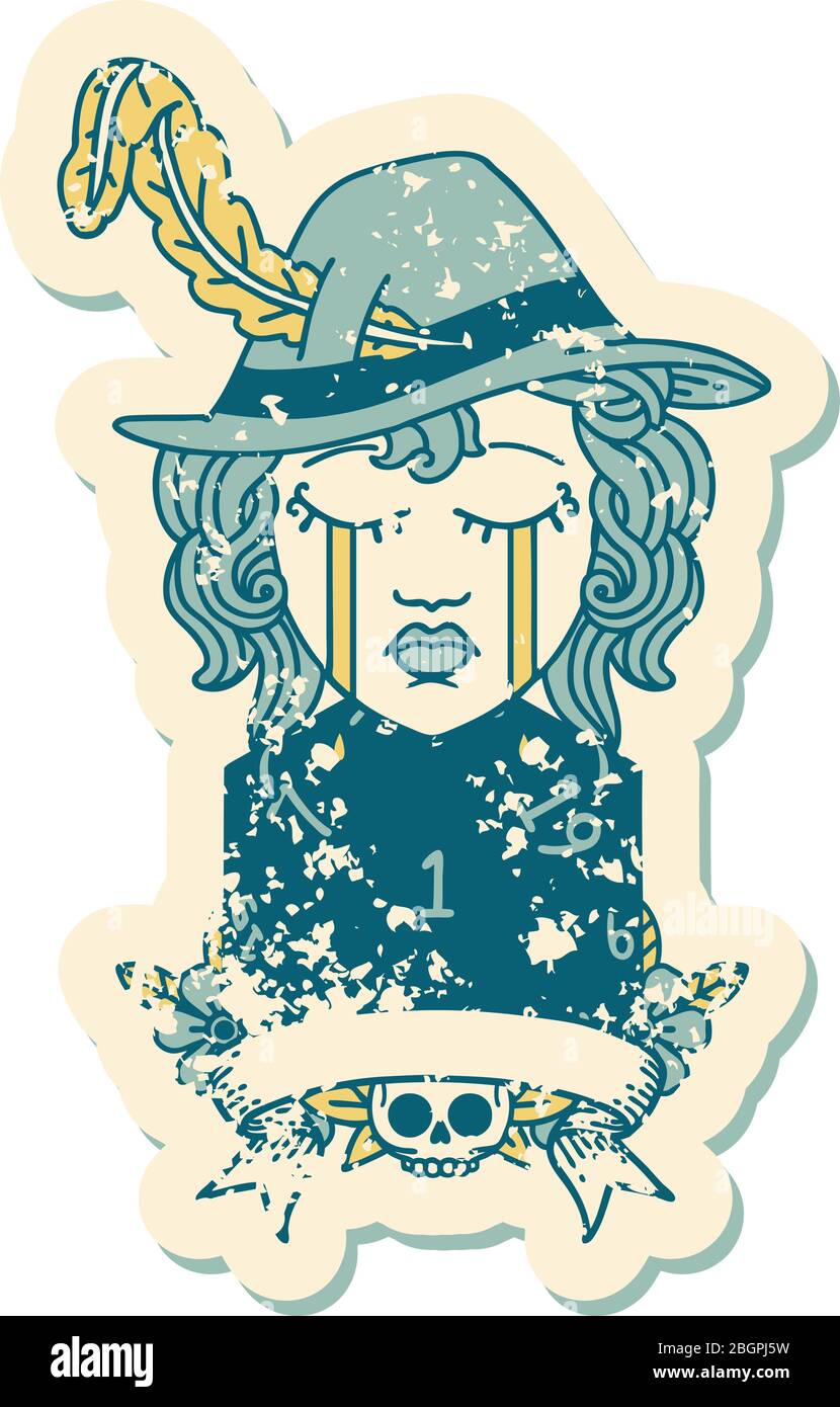 Retro Tattoo Style human bard character face Stock Vector Image & Art ...