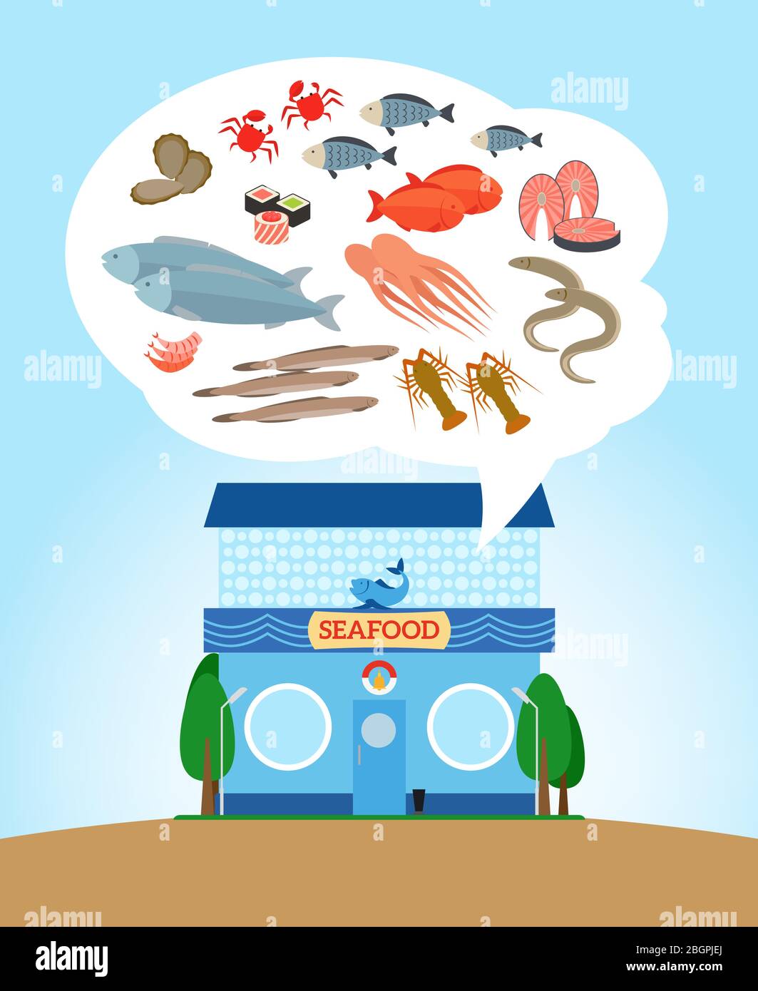 Norwegian seafood Stock Vector Images - Alamy