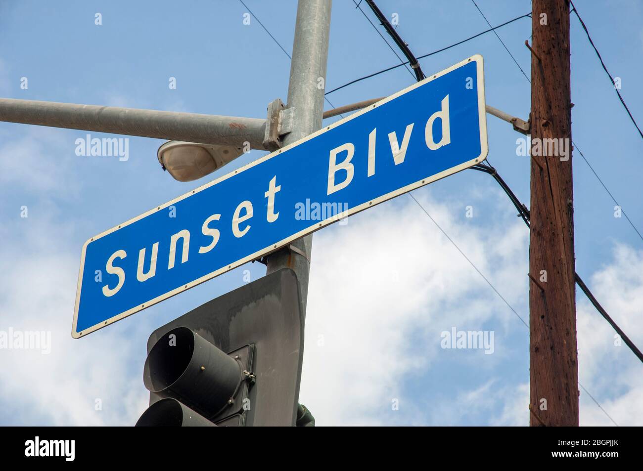 Sunset Boulevard sign in Los Angeles California USA Stock Photo - Alamy