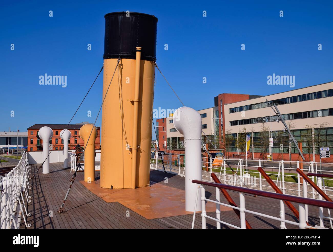 Ireland, County Antrim, Belfast, Titanic Quarter, Funnels of the ...