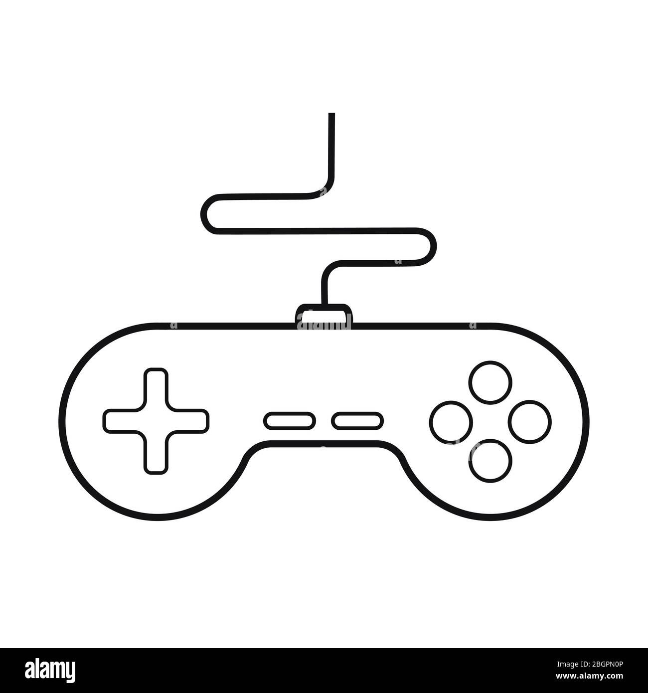 Game controller icon isolated on white background. Vector illustration ...
